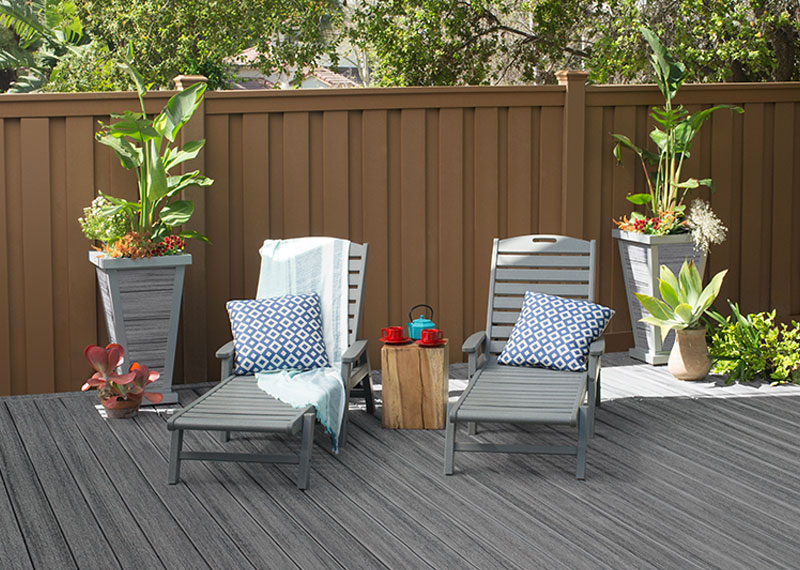 Deck trex contour ecologico plastico Deck gris castor.